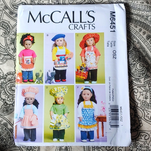 McCall's | Office | Mccalls Crafts Doll Clothes Pattern 8 Inch Doll ...